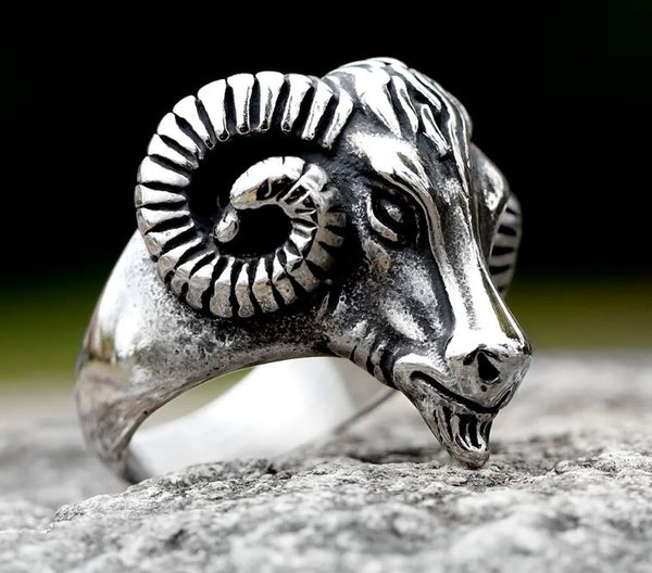 Ram Head Viking Ring Stainless Steel – BKB Custom Gifts